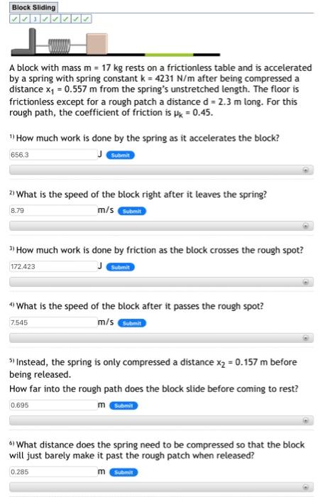 Solved A block with mass m=17 kg rests on a frictionless | Chegg.com
