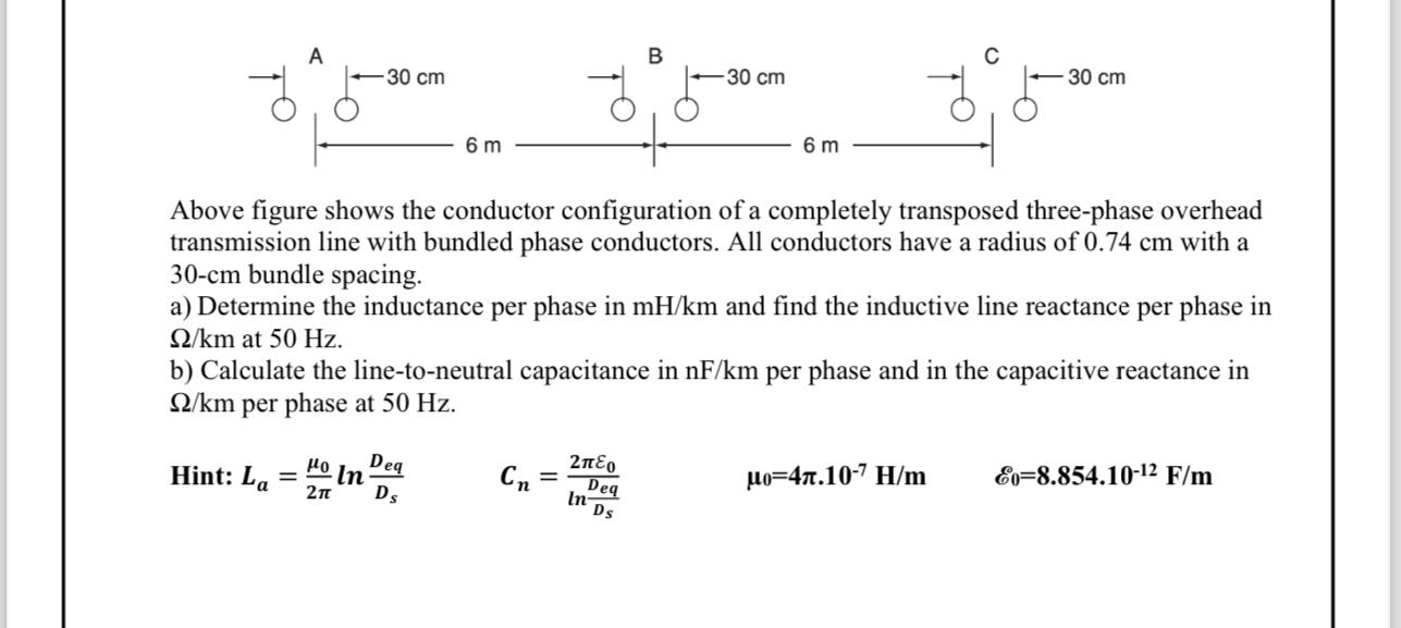 Solved Above figure shows the conductor configuration of a | Chegg.com