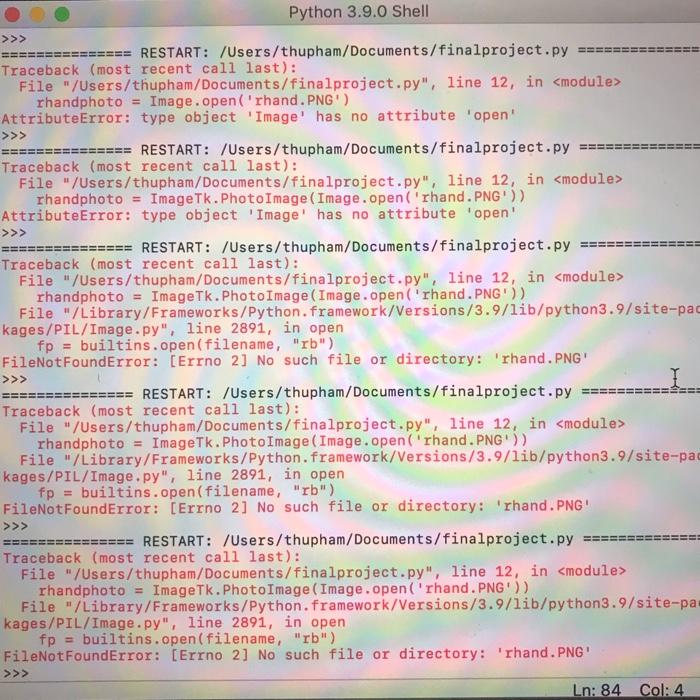 Solved Python 3.9.0 Shell >>> >>> ==== RESTART: | Chegg.com
