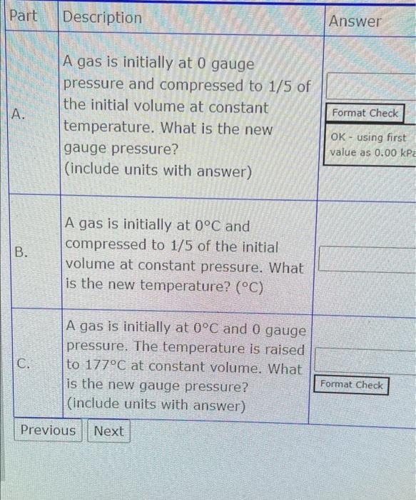 Solved \begin{tabular}{|l|l|l|} \hline Part & Description \\ | Chegg.com