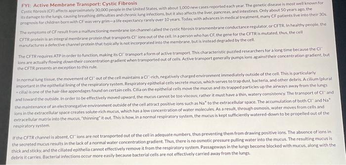 Solved Crstic fibrosin iCF affects approximately 30,000 | Chegg.com