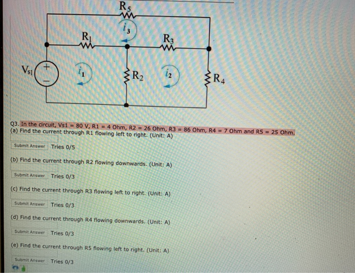 Solved in the circuit, Vs1 =80 V, R1= 4 Ohm, R2= 26 Ohm, R3 | Chegg.com