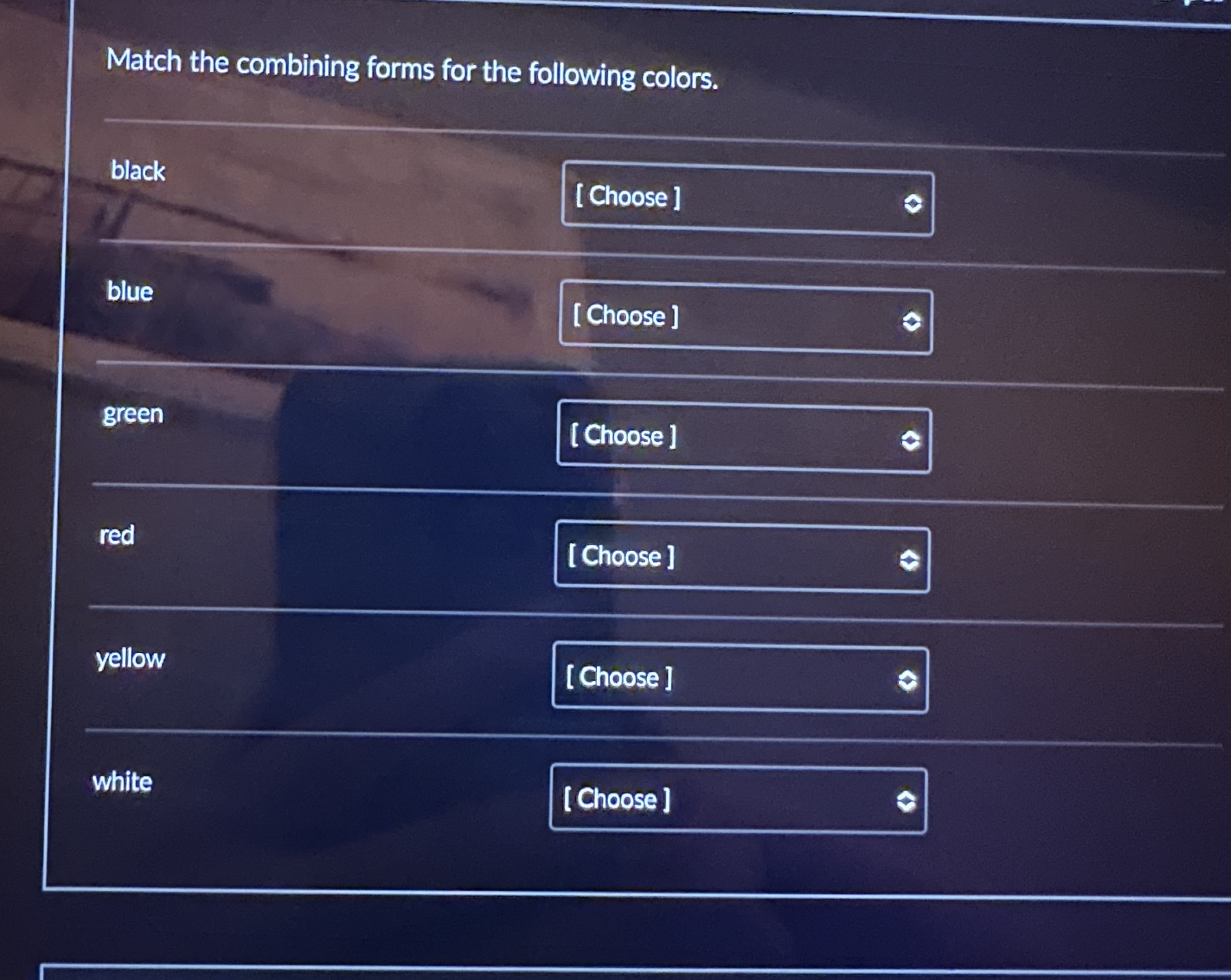 Solved Match the combining forms for the following | Chegg.com