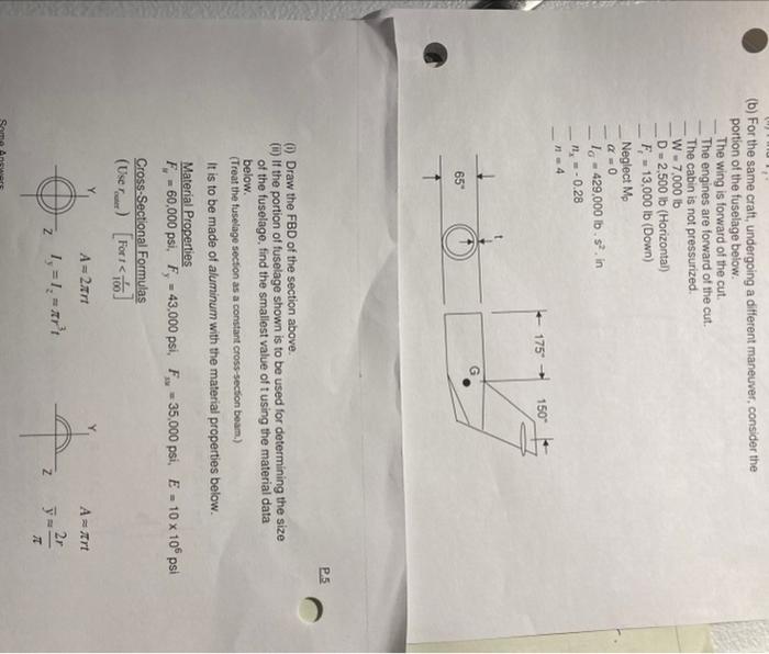 (b) For the same craft, undergoing a different | Chegg.com