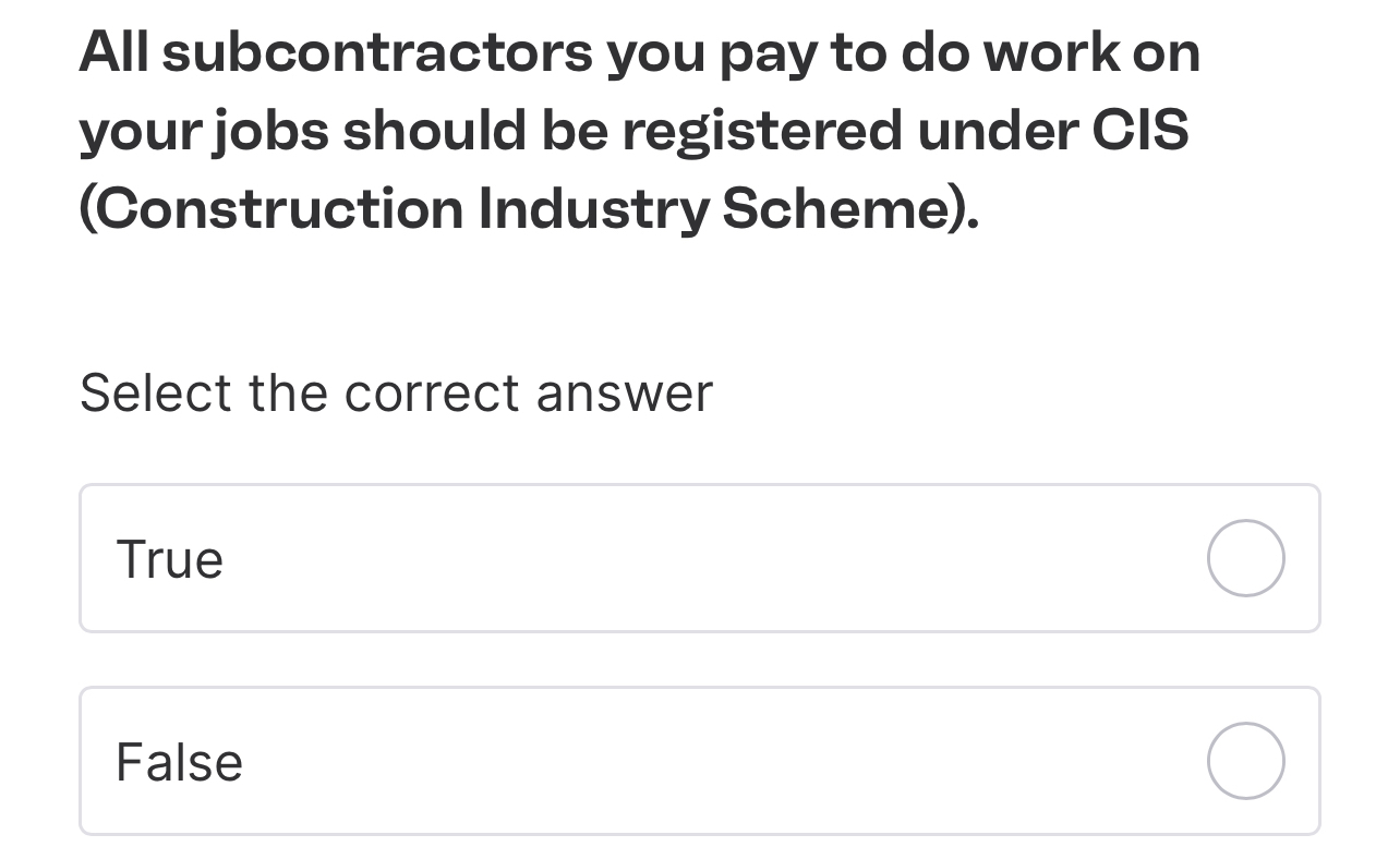 Solved All subcontractors you pay to do work on your jobs | Chegg.com