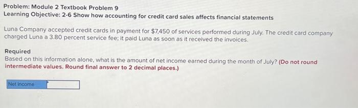 Solved Problem: Module 2 Textbook Problem 9 Learning | Chegg.com