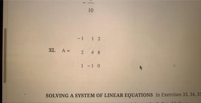 Solved THE DETERMINANT OF THE INVERSE OF A MATRIX In | Chegg.com