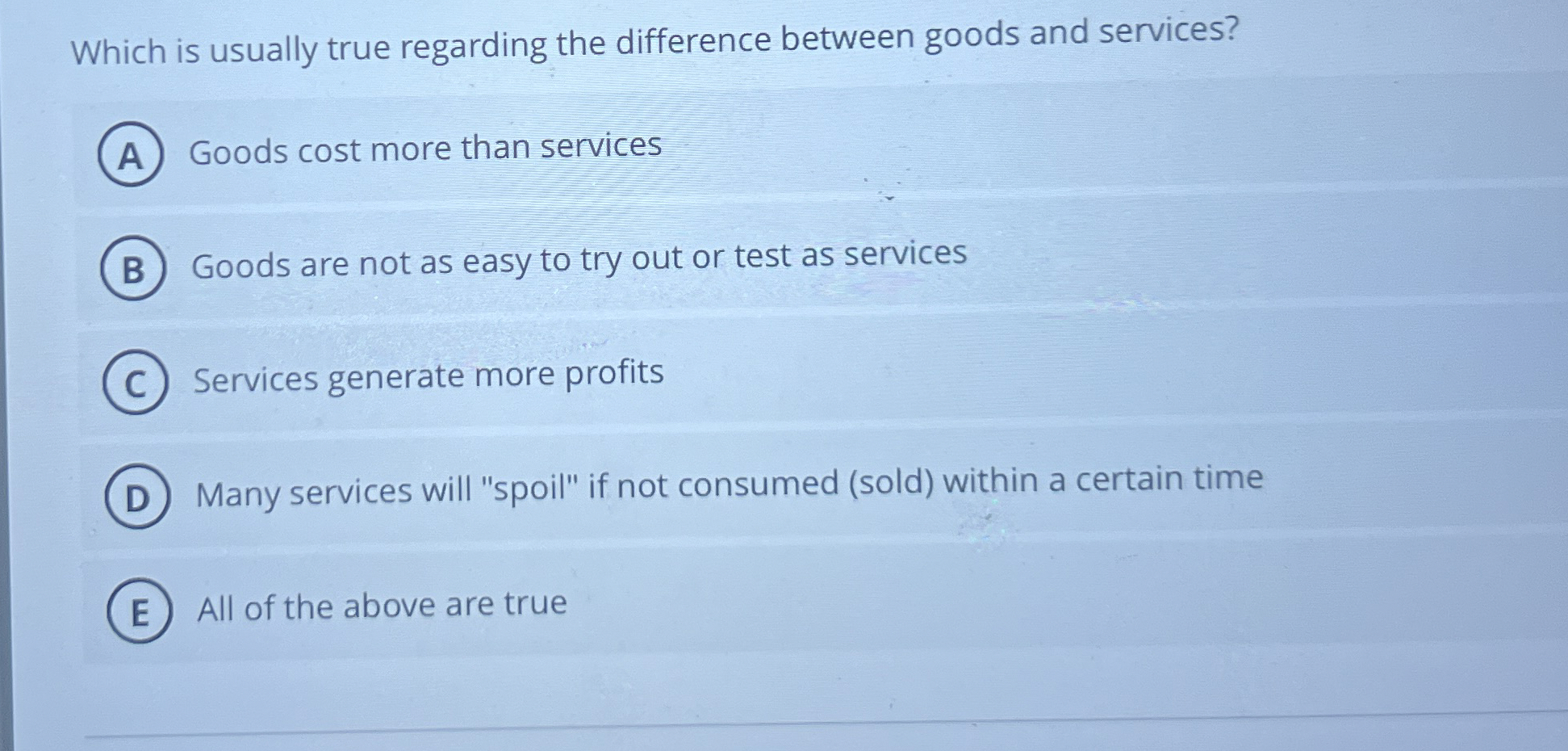 Solved Which is usually true regarding the difference | Chegg.com