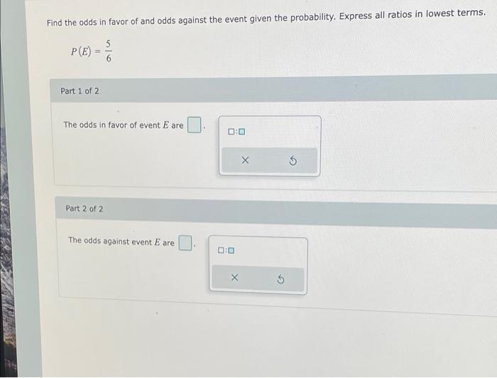 Solved Find the odds in favor of and odds against the event | Chegg.com