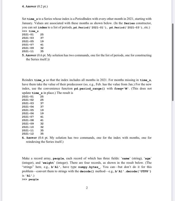 The following are excises you should do in Jupyter | Chegg.com