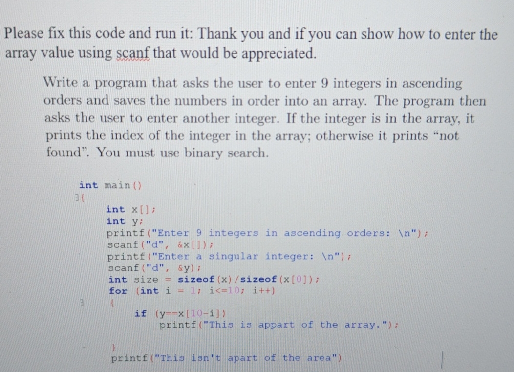 Solved Please fix this code and run it: Thank you and if you | Chegg.com