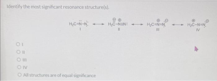 Solved Identify the most significant resonance structure(s). | Chegg.com