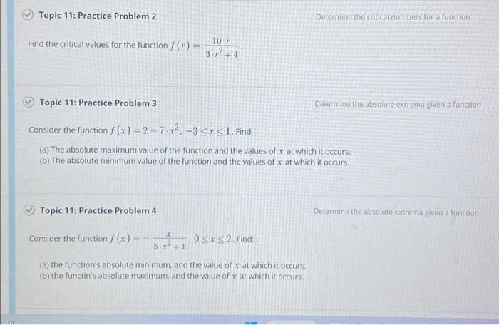 Solved Topic 11: Practice Problem 2 Determine the critical | Chegg.com