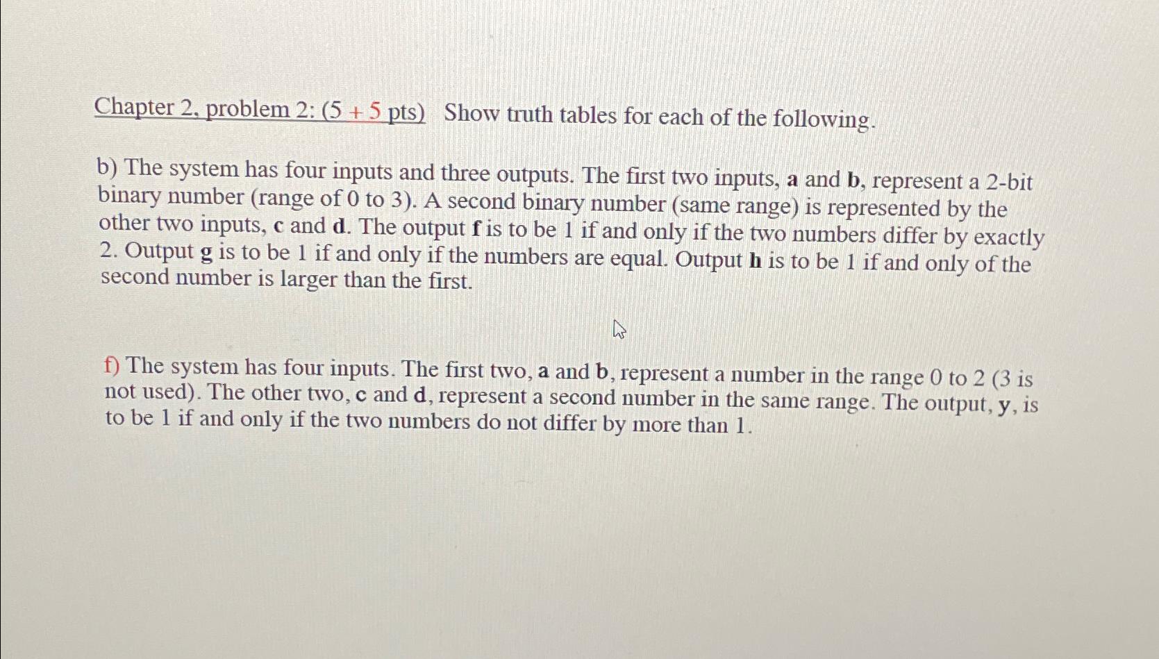 Solved Chapter 2, ﻿problem 2: (5+5pts) ﻿Show truth tables | Chegg.com