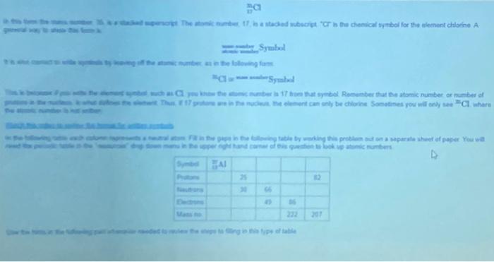 Solved et the mate 2 às diased superscript The atomic number | Chegg.com