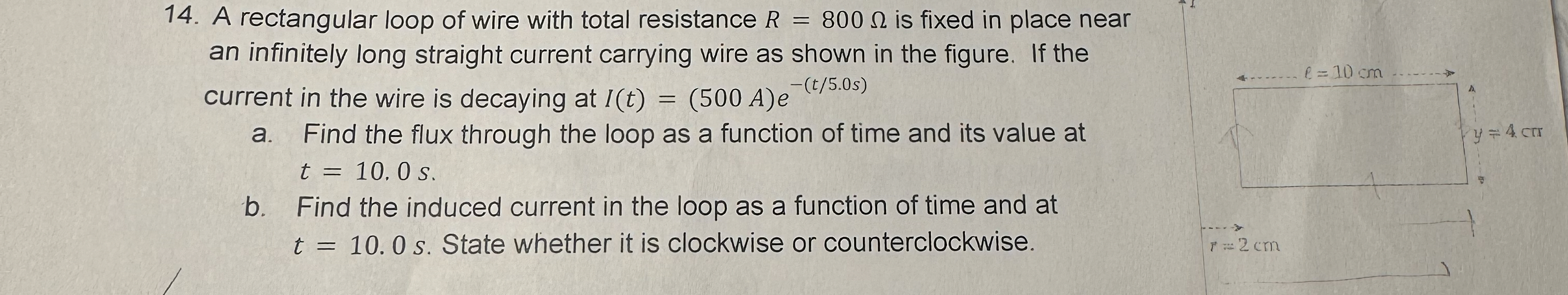 Solved A rectangular loop of wire with total resistance | Chegg.com