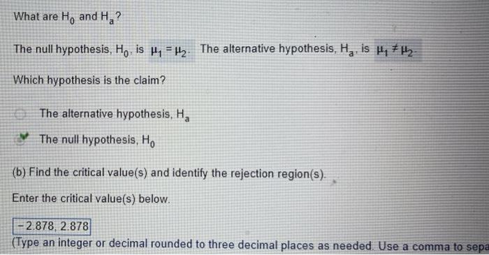 Solved module 7 number 14i tried the (b) critical values in | Chegg.com