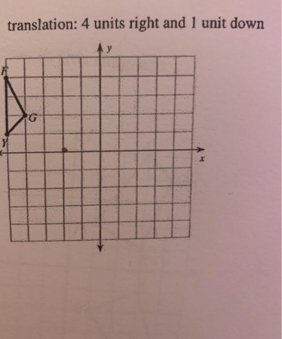 Solved translation: 4 units right and 1 unit down | Chegg.com