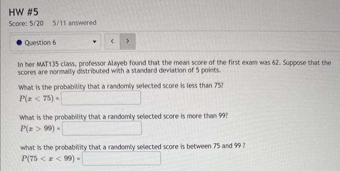 Solved In her MAT135 class, professor Alayeb found that the | Chegg.com