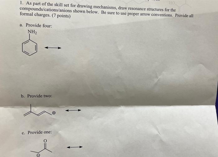 Solved 1. As part of the skill set for drawing mechanisms, | Chegg.com