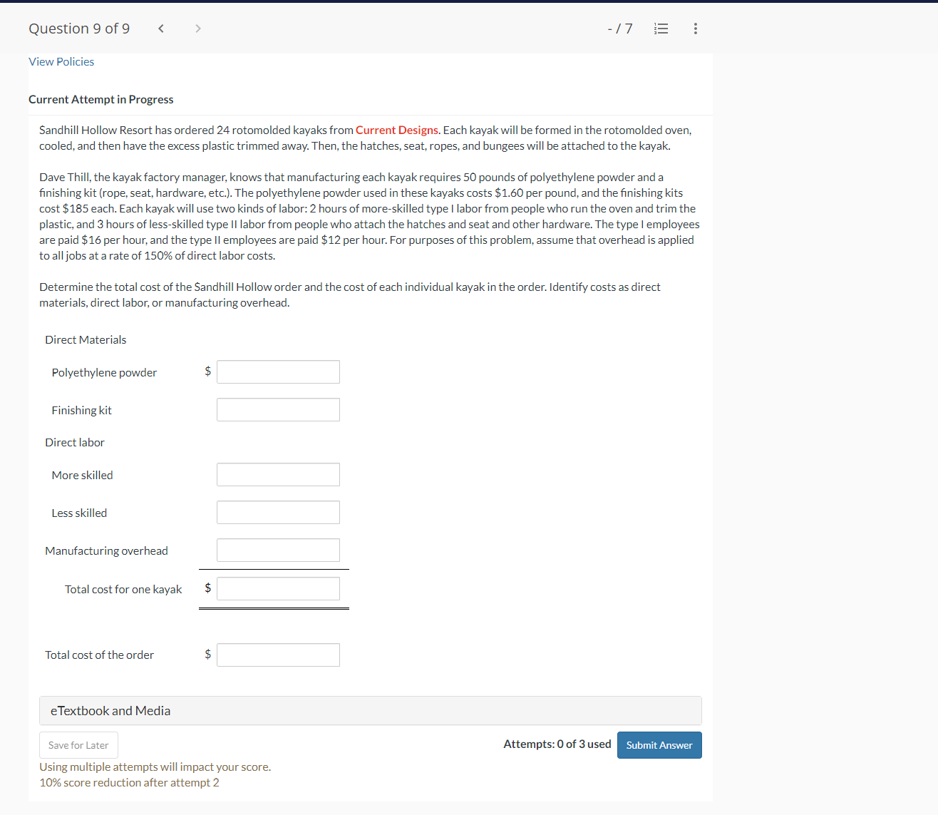 Solved View PoliciesCurrent Attempt in ProgressSandhill | Chegg.com