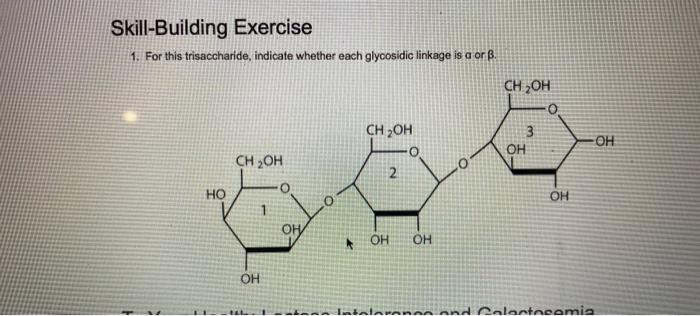 Solved Skill-Building Exercise 1. For this trisaccharide, | Chegg.com