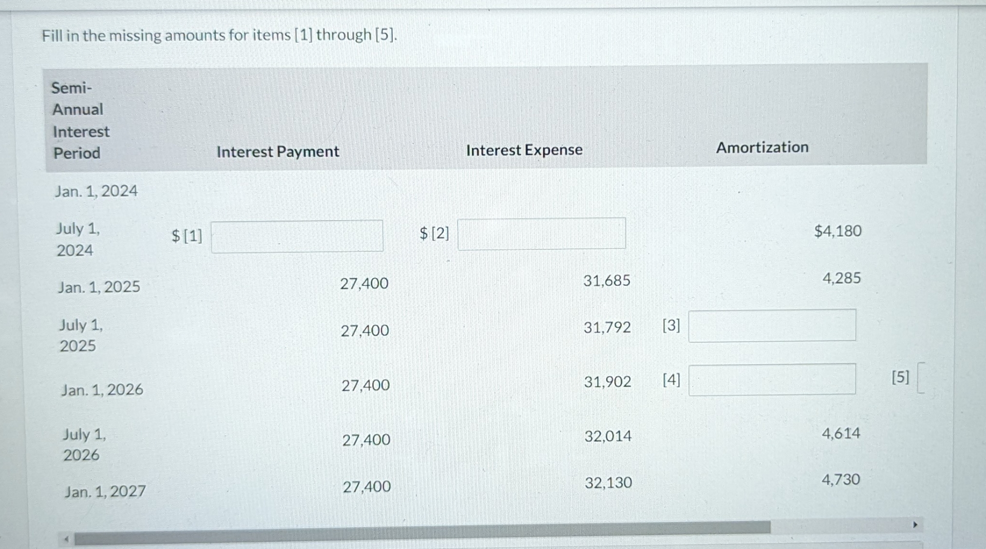 Find the missing amount of items. (from previous | Chegg.com