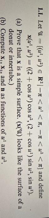 Solved 7.3. Find L for the torus in Problem 1.1. 1.1. Let U | Chegg.com
