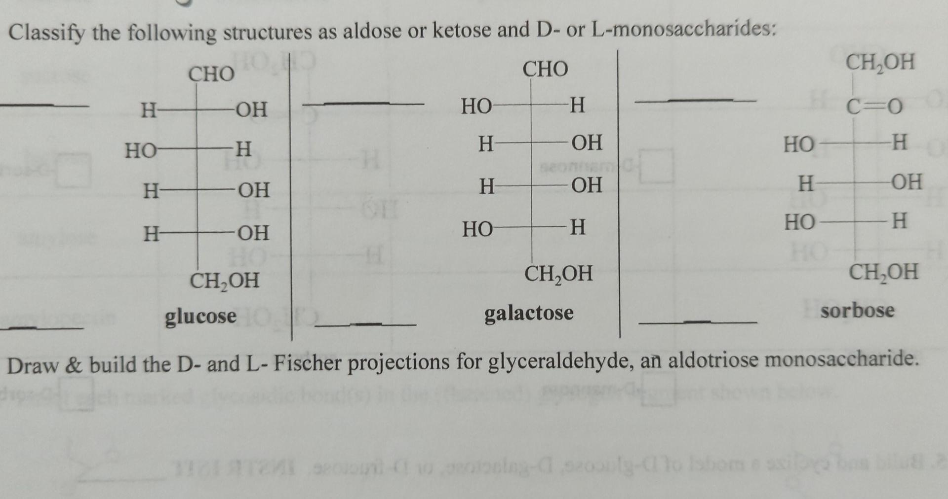 Solved Classify the following structures as aldose or ketose | Chegg.com