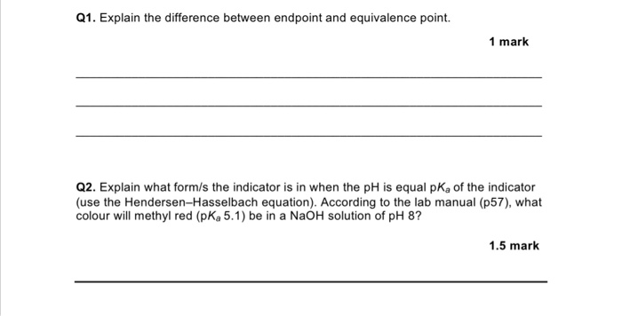 Solved Q1. Explain the difference between endpoint and | Chegg.com
