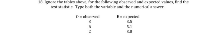 Solved 18. Ignore the tables above, for the following | Chegg.com