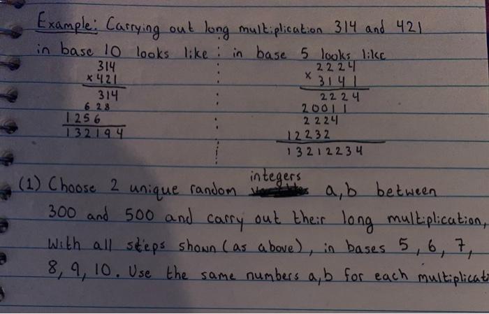 Solved 314 *421 314 6.28 1 256 132194 Example: Carrying out | Chegg.com