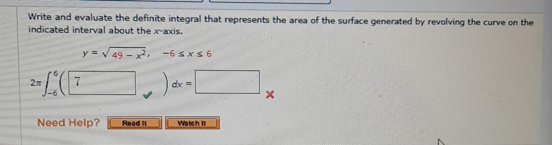 Solved Write and evaluate the definite integral that | Chegg.com