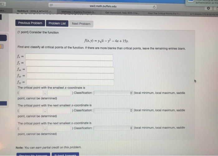 Solved ww2.math buffalo.edu We Work 2012 R MTH122 Get | Chegg.com