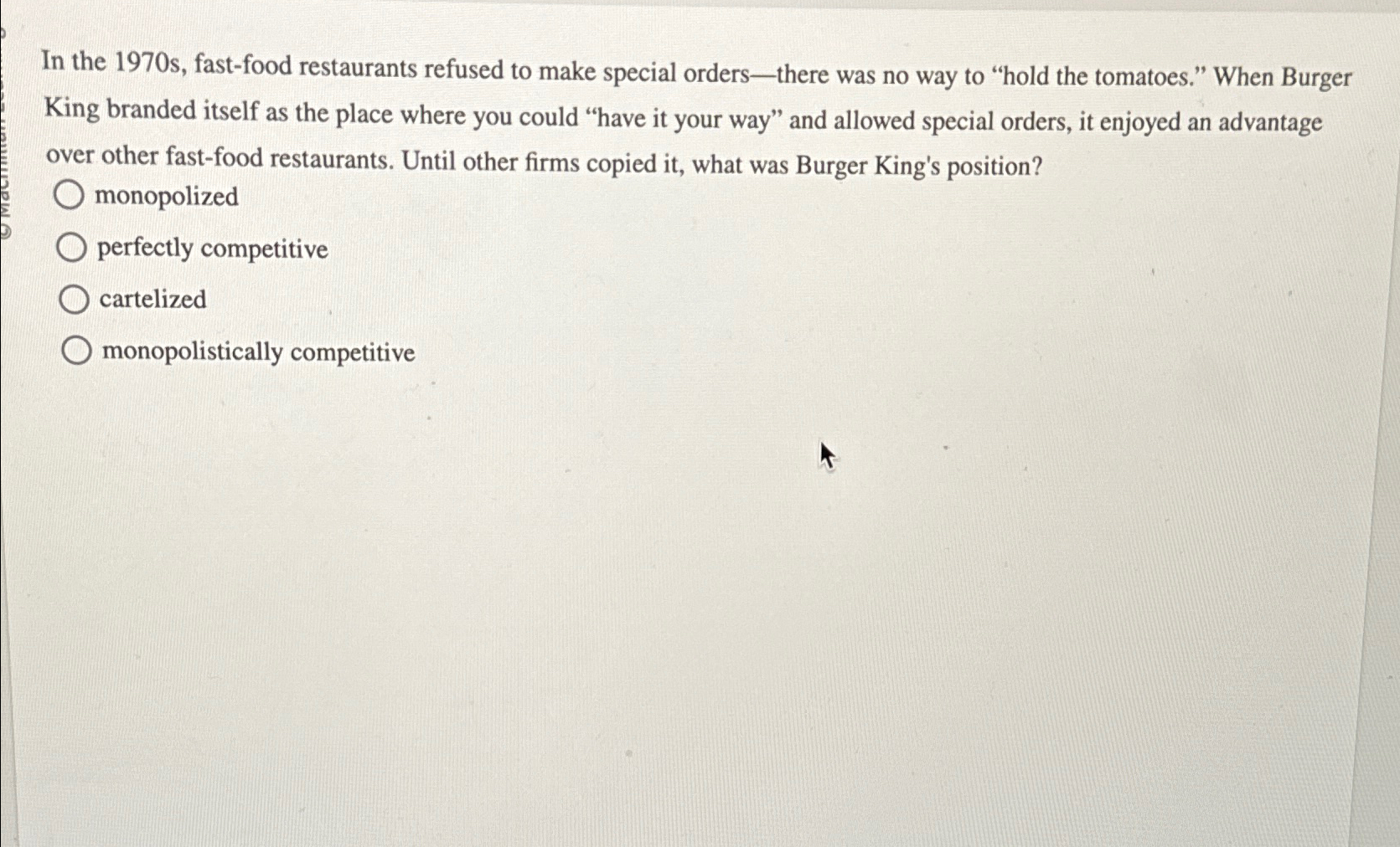 Solved In the 1970 ﻿s, ﻿fast-food restaurants refused to | Chegg.com