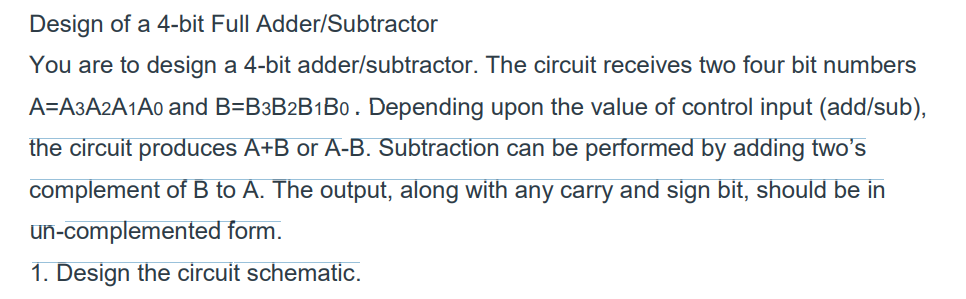 Solved The design of the circuit should be in Cadence | Chegg.com