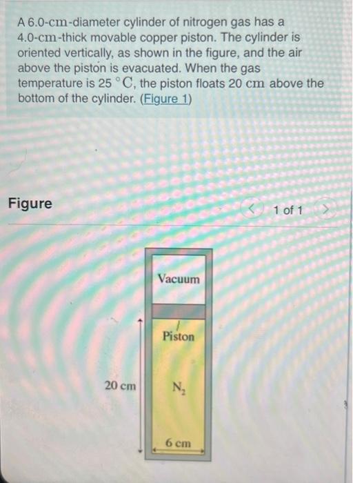 Solved A 6.0-cm-diameter cylinder of nitrogen gas has a | Chegg.com