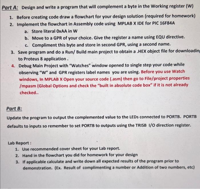 Solved Part A: Design and write a program that will | Chegg.com