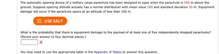 Solved The automatic opening device of a military cargo | Chegg.com