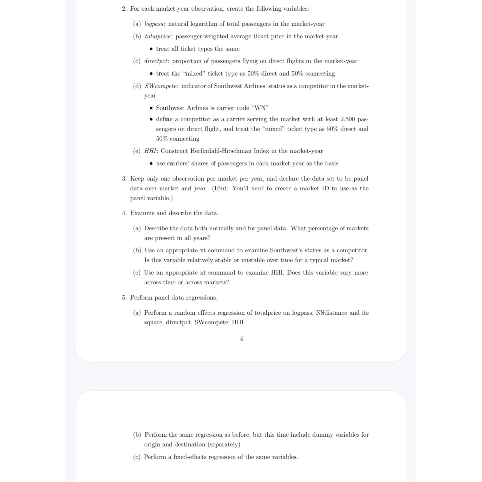 Solved Please Privide Stata Code That Answers These 4781
