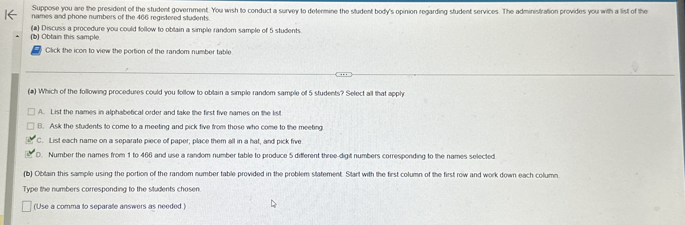 Solved names and phone numbers of the 466 ﻿registered | Chegg.com