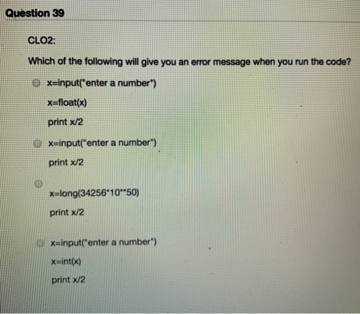 Solved Question 39 Clo2 Which Of The Following Will Give 