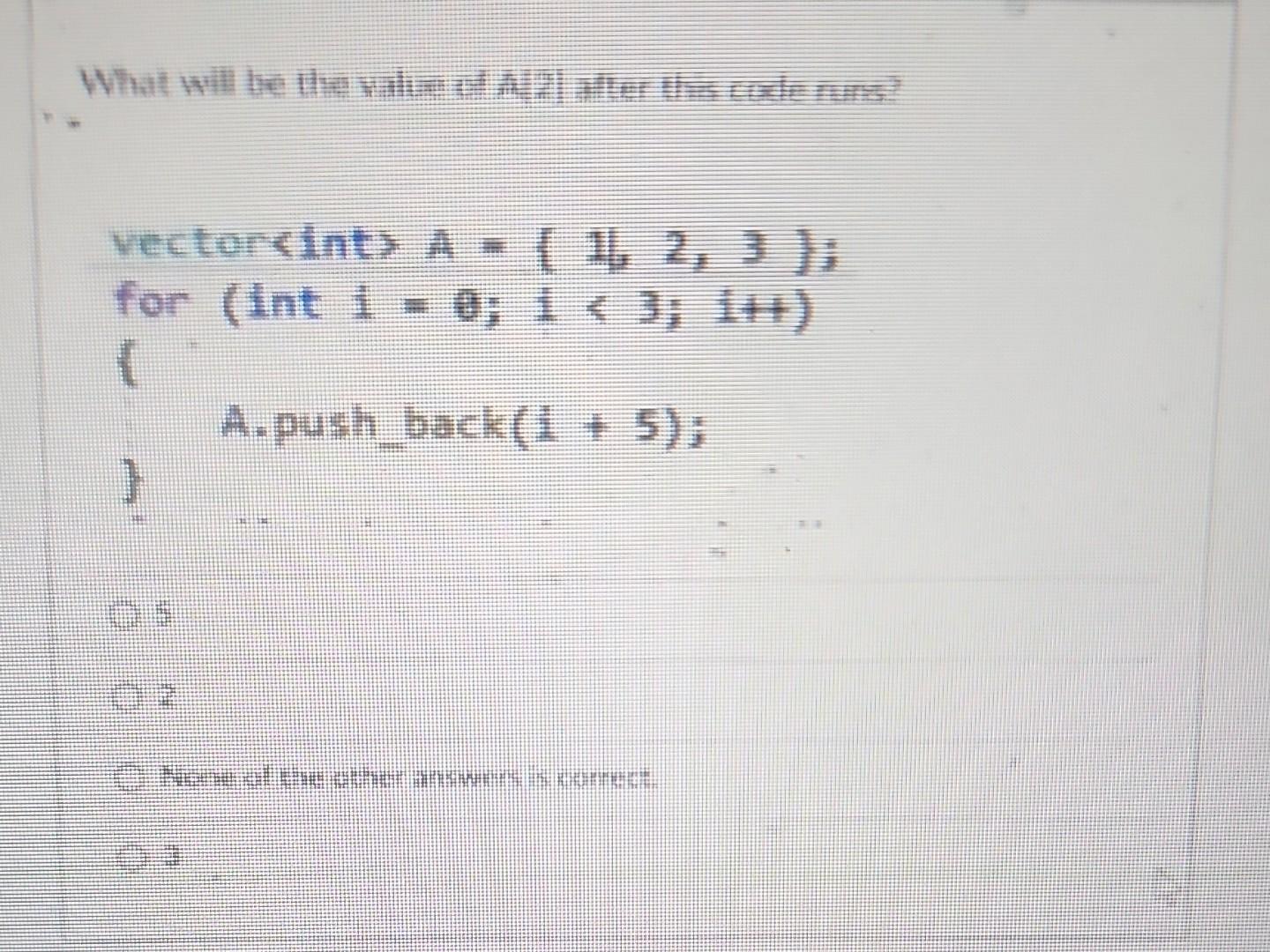 Solved vectorkint\} A={1,2,3]} for (lnt1=0;1