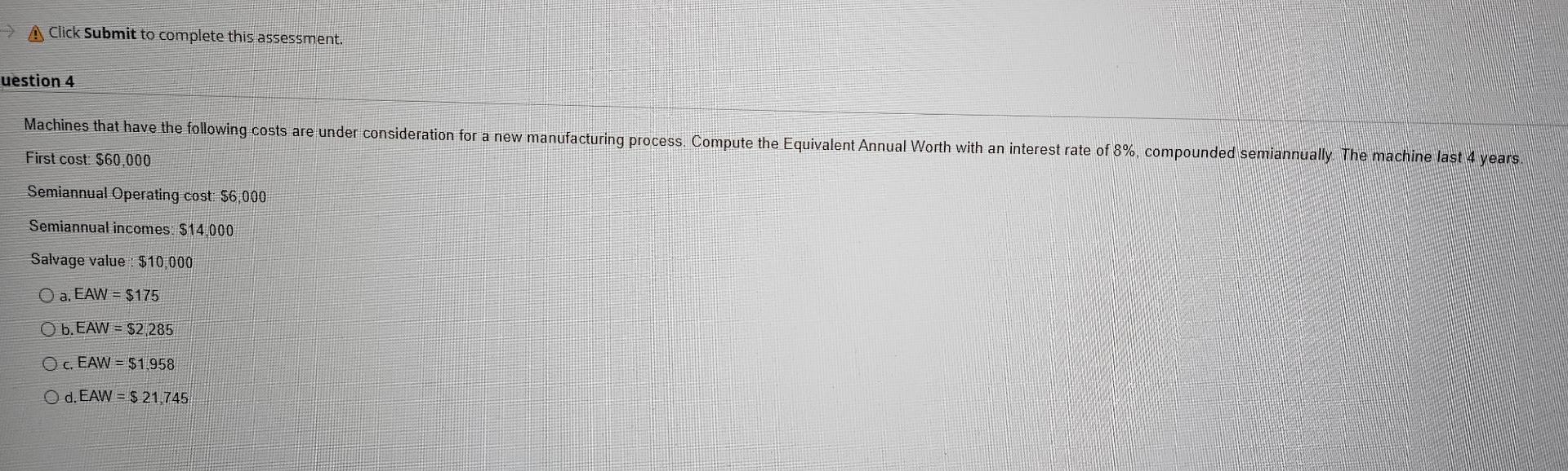 Solved Click Submit to complete this assessment.uestion | Chegg.com