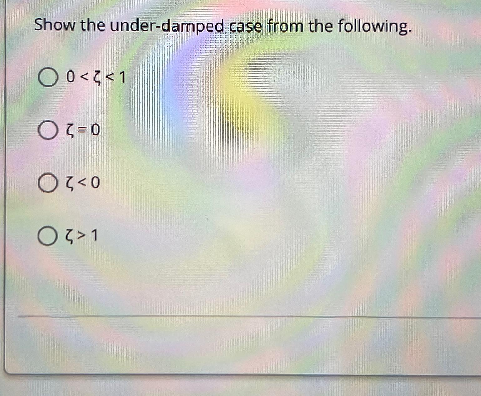 Solved Show the under-damped case from the | Chegg.com