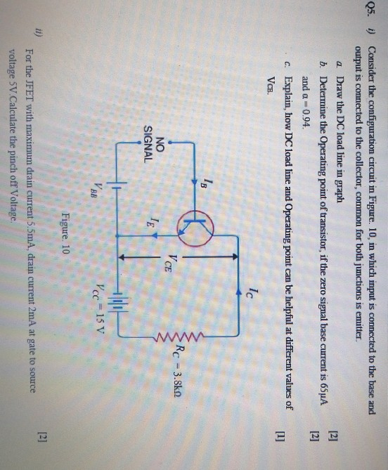 Solved [2] Q5. i) Consider the configuration circuit in | Chegg.com