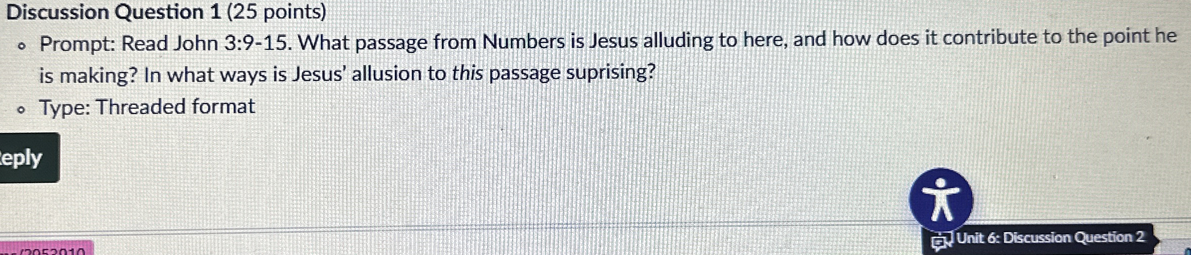 Discussion Question 1 (25 ﻿points)Prompt: Read John | Chegg.com