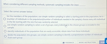 Solved When considering different sampling methods, | Chegg.com