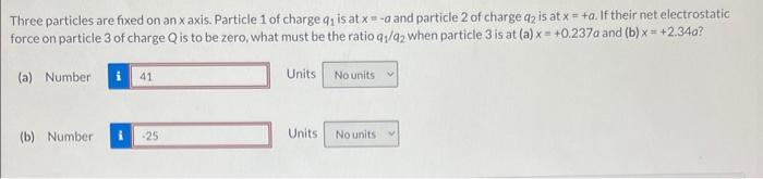 Solved Three particles are fixed on an x axis. Particle 1 of | Chegg.com