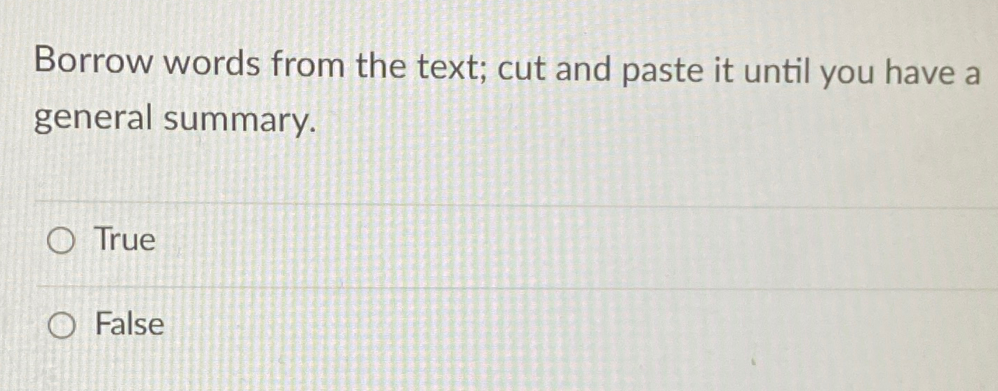 Solved Borrow words from the text; cut and paste it until | Chegg.com